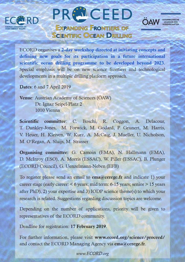 PROCEED - EXPANDING FRONTIERS OF SCIENTIFIC OCEAN DRILLING - ECORD ...