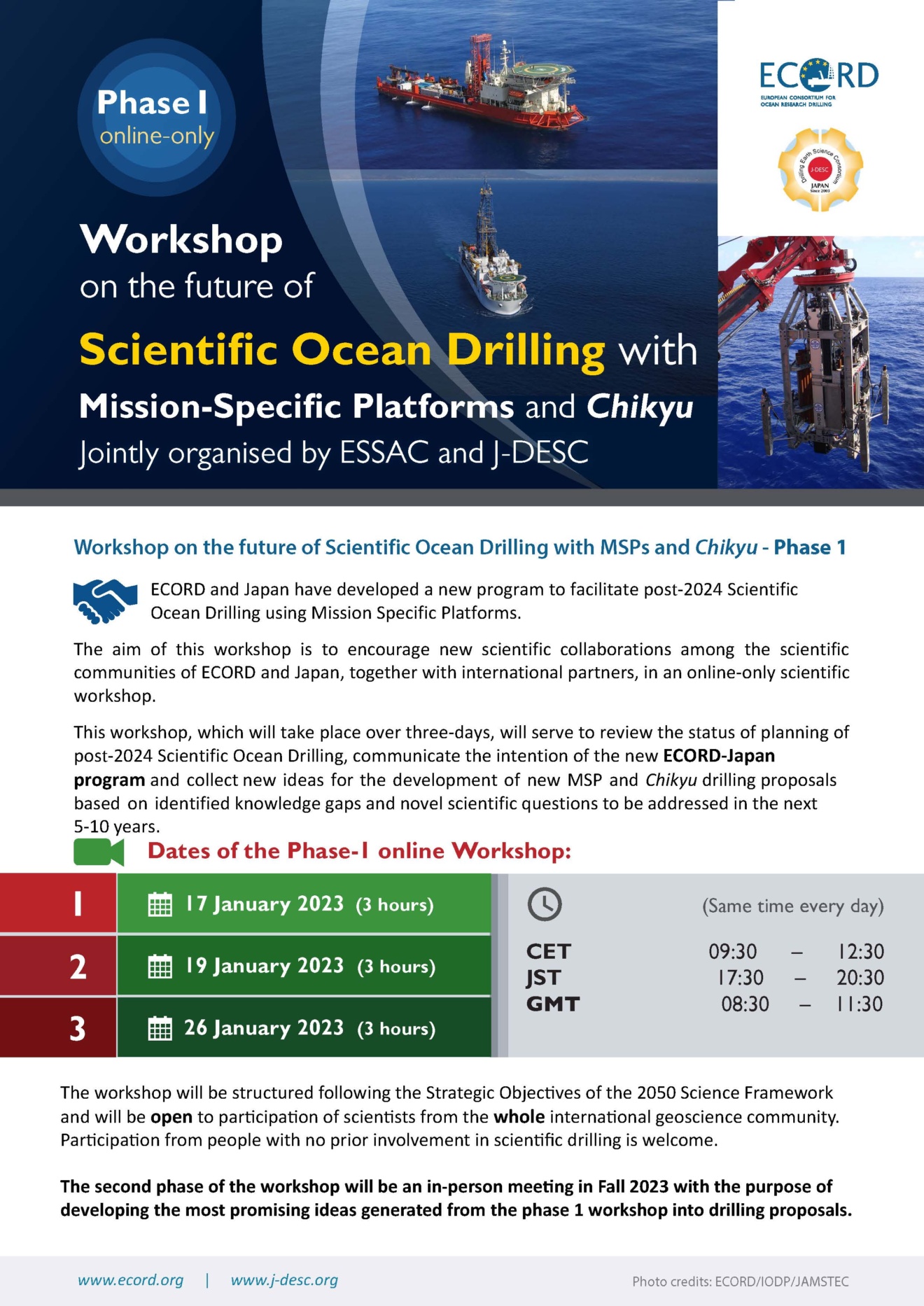 Workshop on the future of Scientific Ocean Drilling - ECORD: European ...